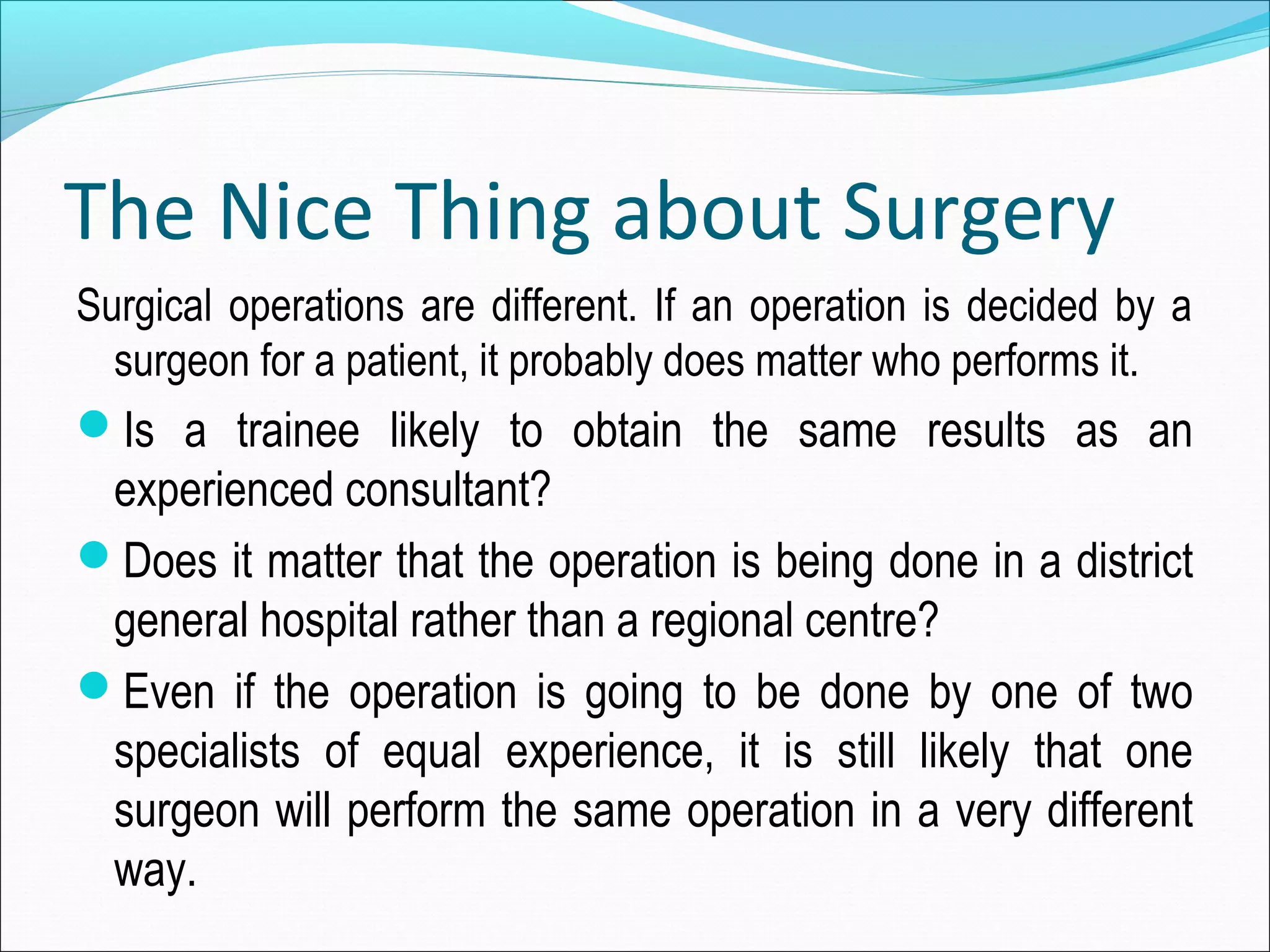 Principles of surgical audit | PPT