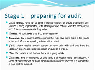 Principles of surgical audit | PPT | Healthcare Industry | Industries