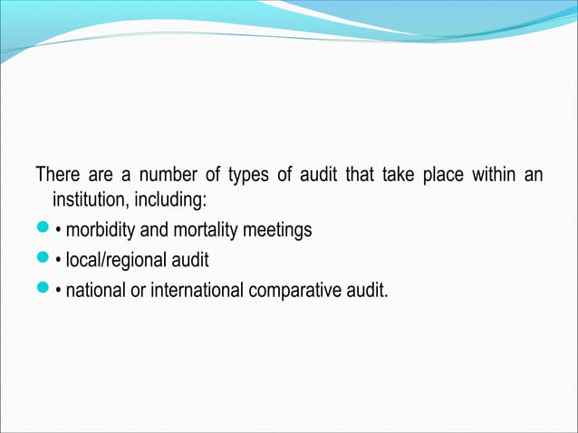 Principles of surgical audit | PPT | Healthcare Industry | Industries