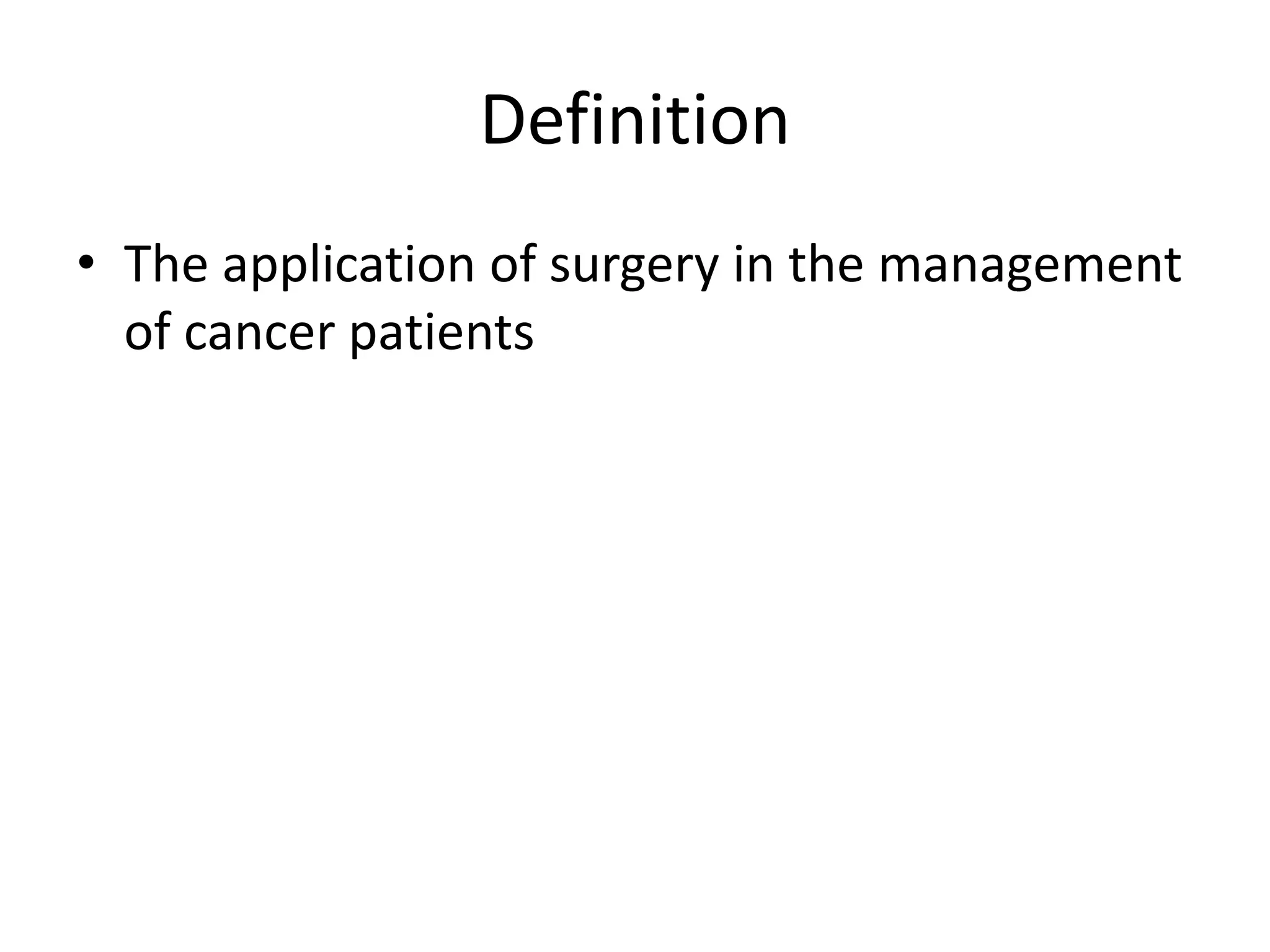 Principles of surgical oncology | PPTX