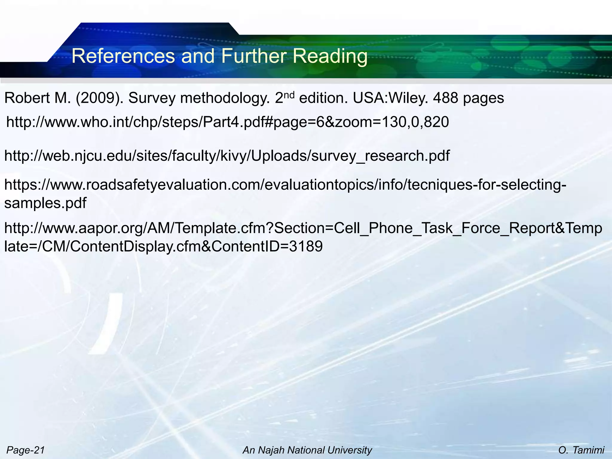 Principles of survey research | PPTX