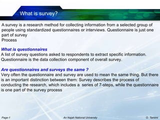 survey research | PPT
