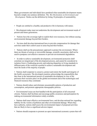 Principles of sustainable development | DOC