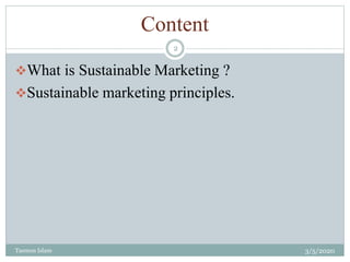 Principles of Sustainable Marketing | PPT