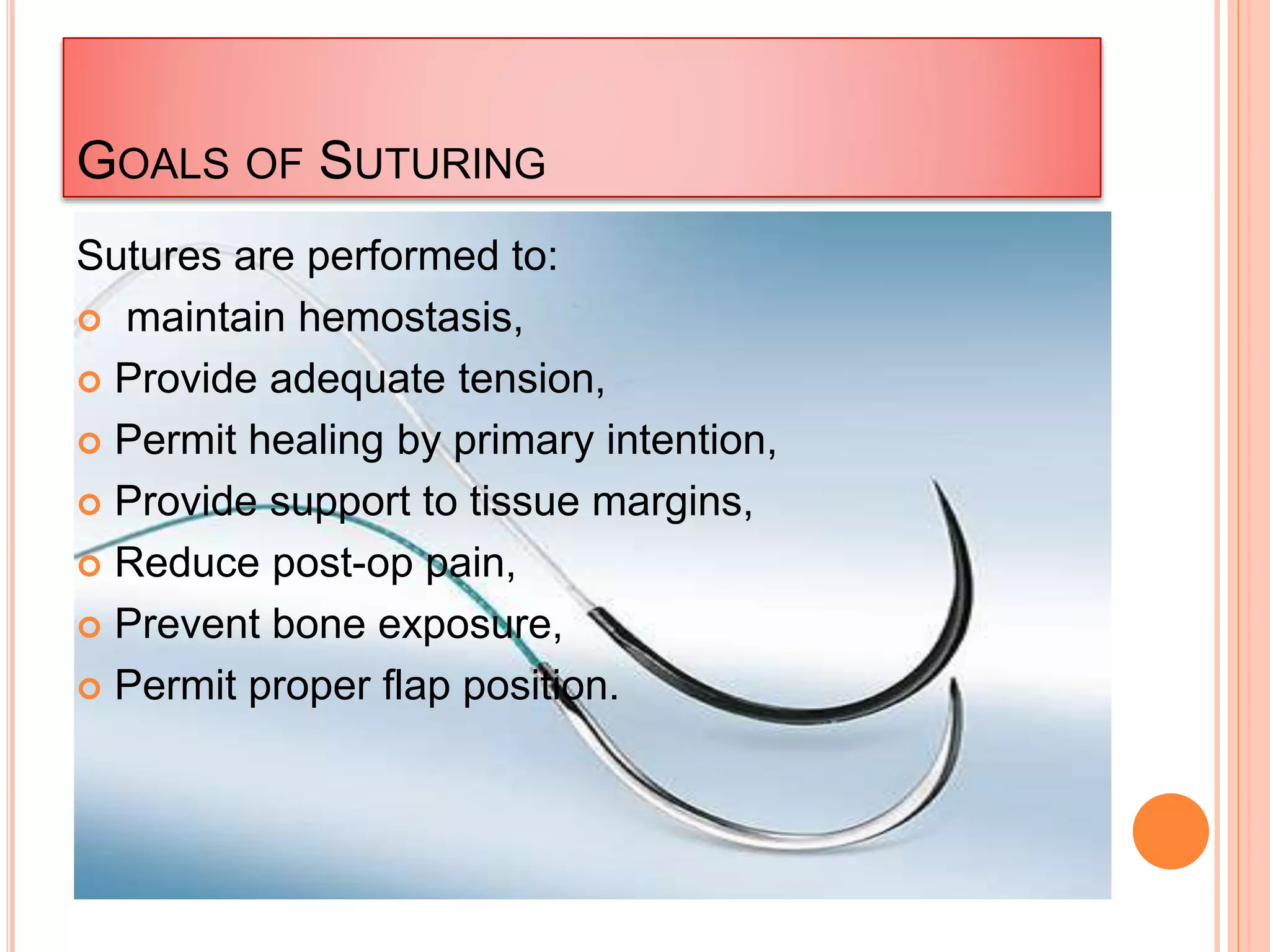 Principles of suturing in surgery | PPTX