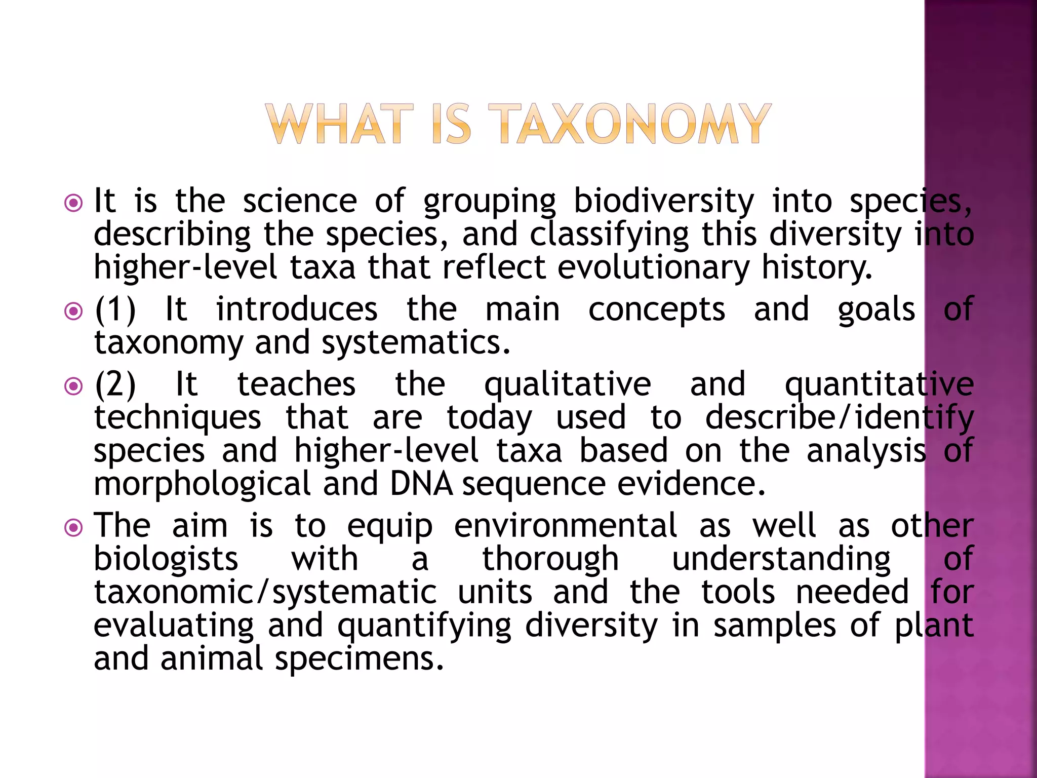 Principles of taxonomy | PPTX