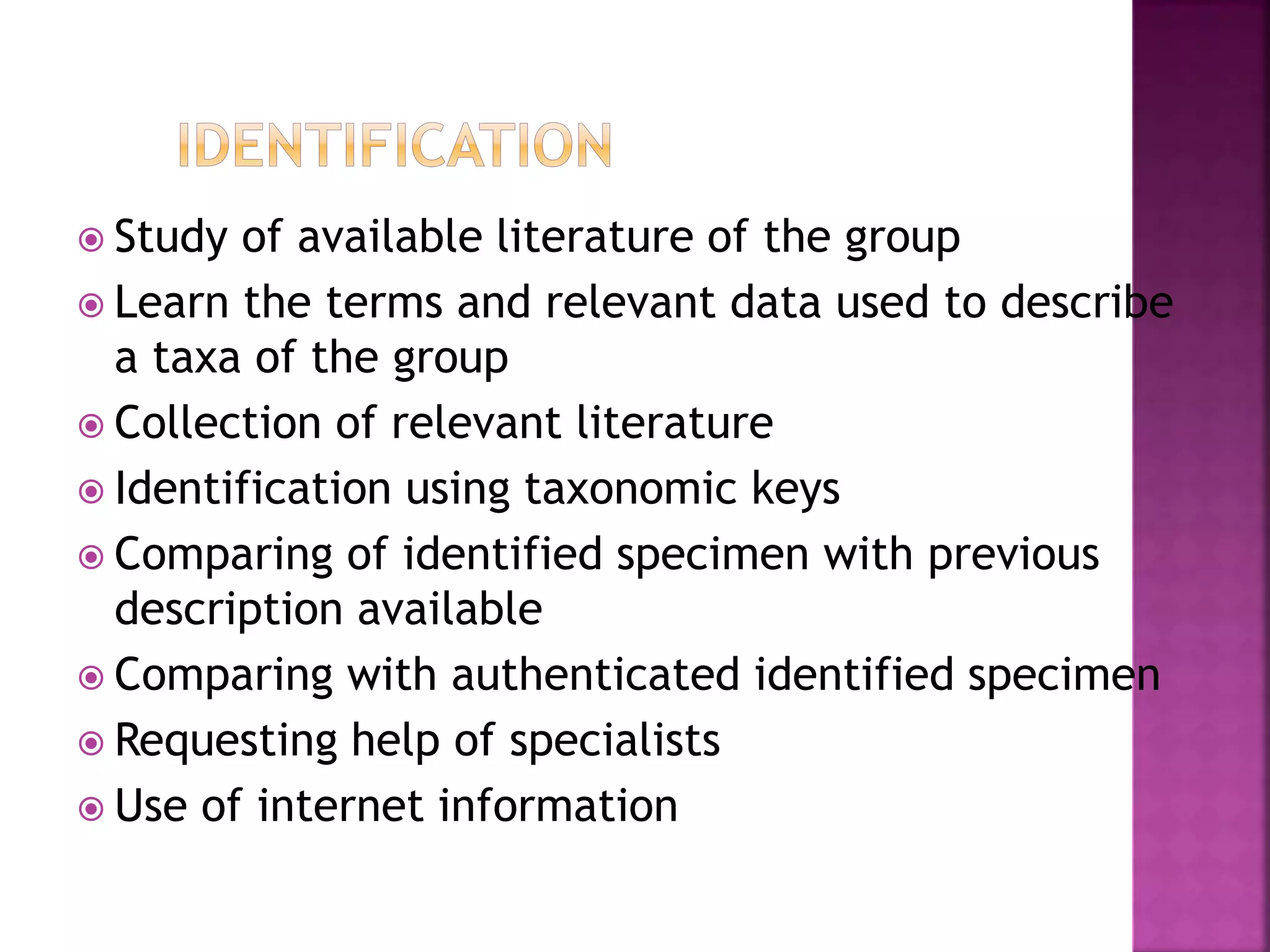 Principles of taxonomy | PPTX