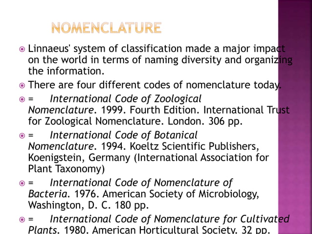 Principles of taxonomy | PPTX | Biological Sciences | Science