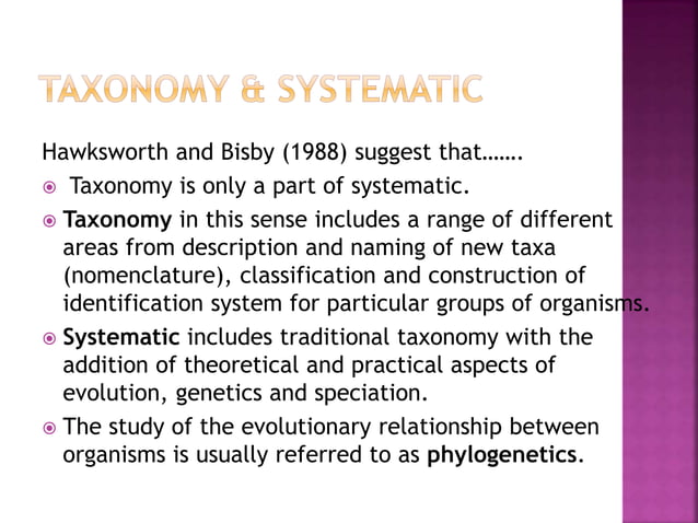 Principles of taxonomy | PPTX | Biological Sciences | Science