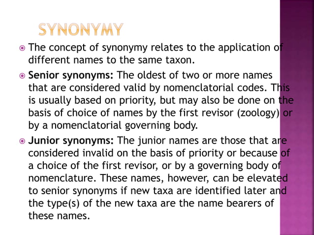 Principles of taxonomy | PPTX | Biological Sciences | Science