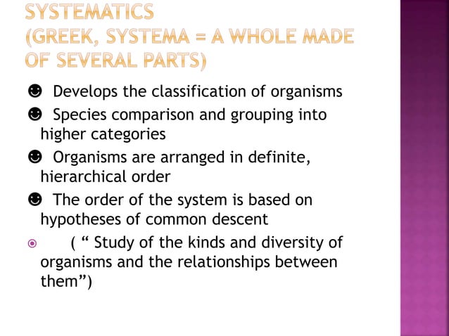 Principles of taxonomy | PPTX | Biological Sciences | Science