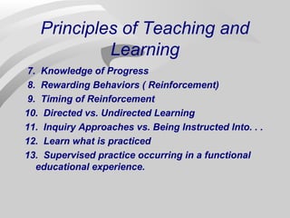 Principles of teaching | PPT | Education