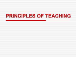 Principles of teaching | PPTX