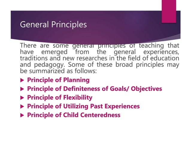 Principles of teaching | PPTX | Professional School | Postgraduate ...