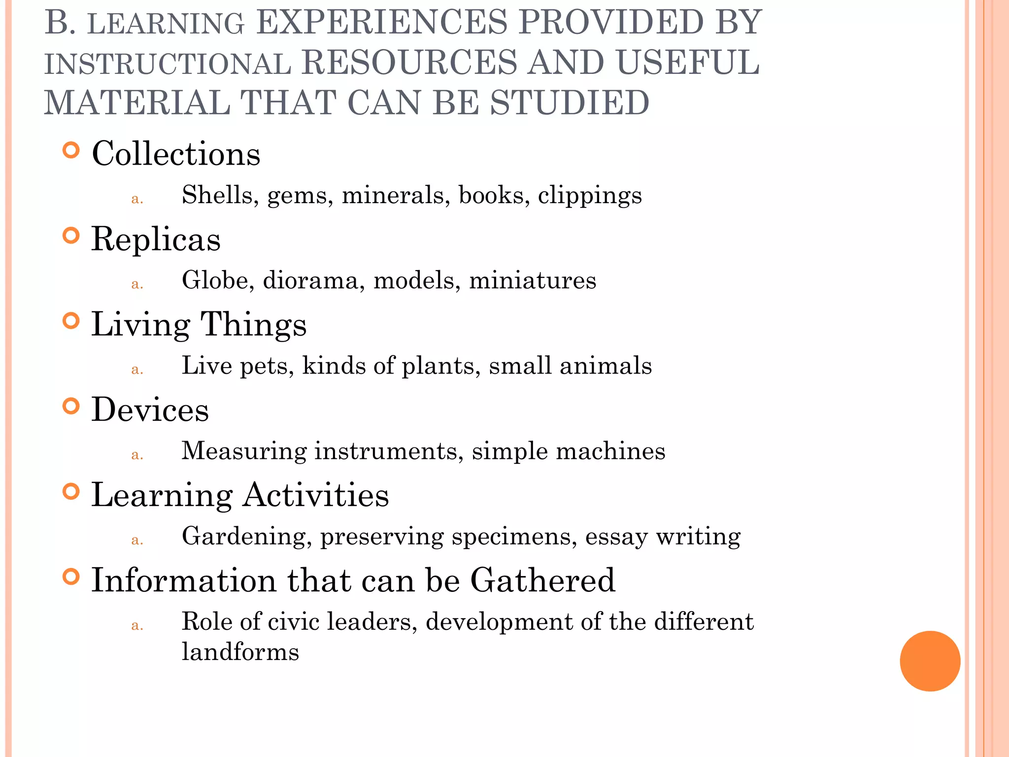 Instructional Resources and Materials for Science Teaching | PPT