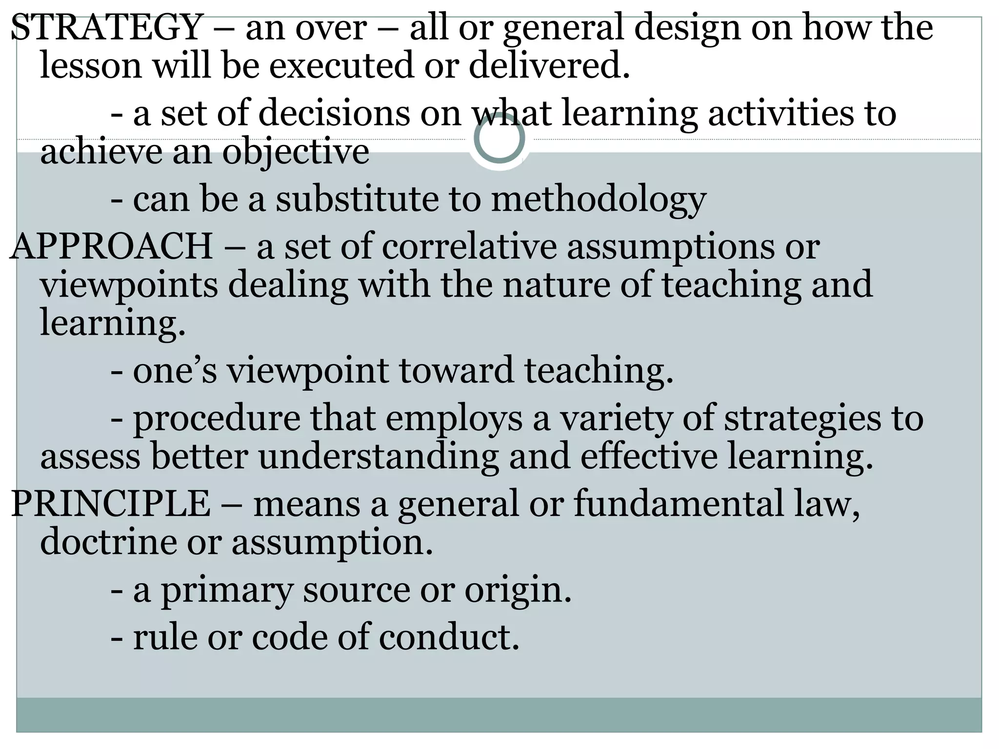 Principles of Teaching | PPT