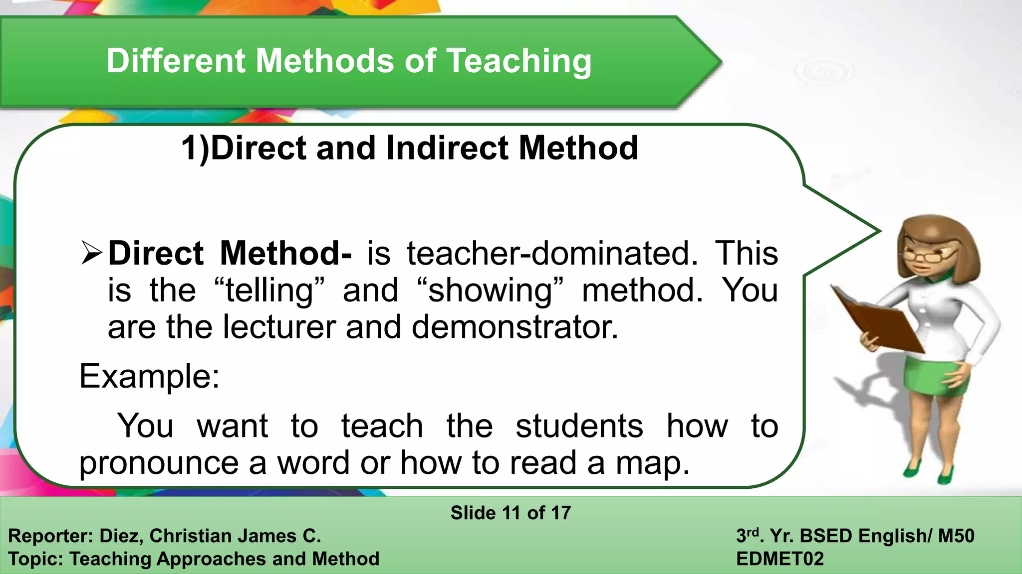 Teaching Approaches and Methods | PPTX
