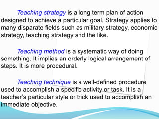 Principles of teaching i different aproaches and methods | PPTX