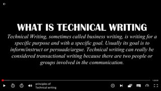 Principles of technical writing | PPTX
