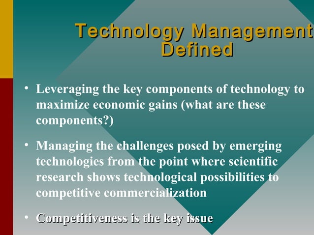 Principles of technology management | PPT