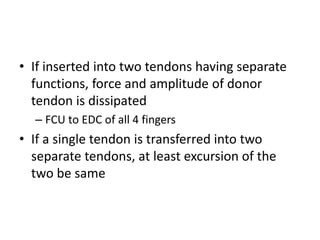 Principles of tendon transfer | PPTX