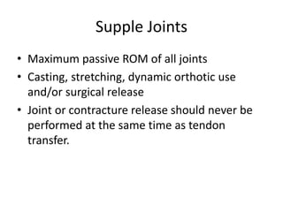 Principles of tendon transfer | PPTX