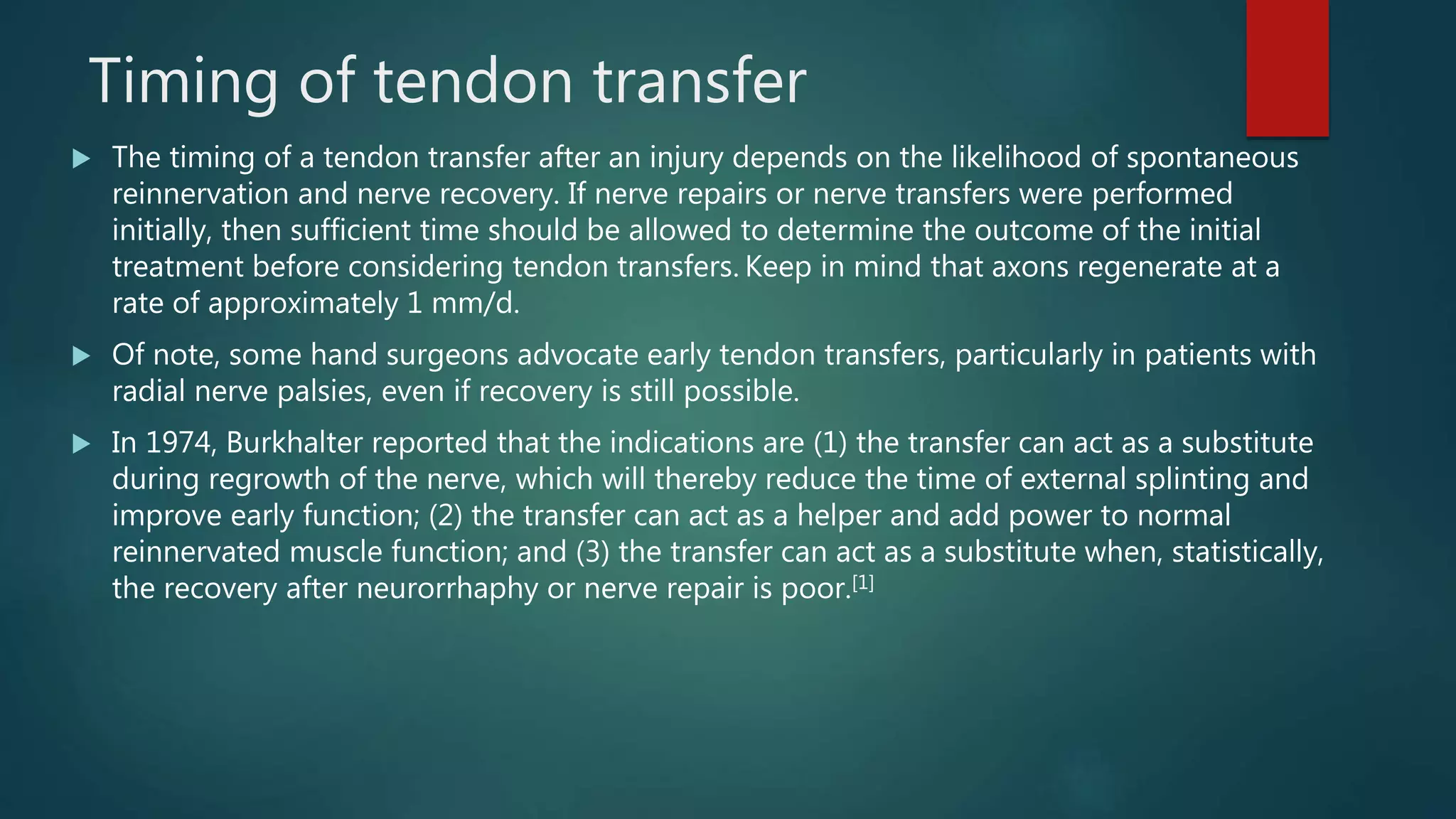 PRINCIPLES OF TENDON TRANSFERS | PPTX