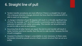PRINCIPLES OF TENDON TRANSFERS | PPTX