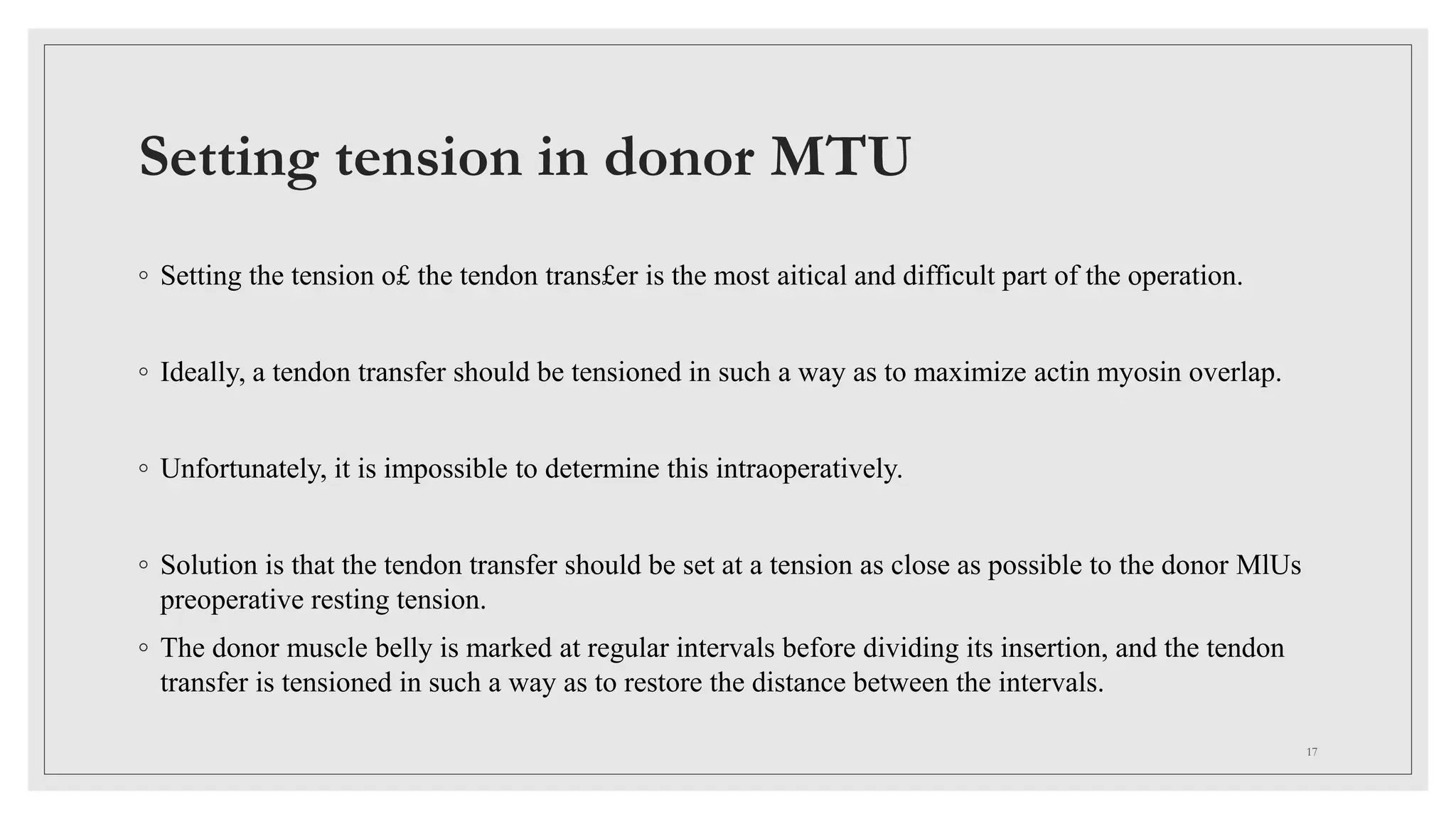 Principles of tendon transfer surgeries in rehabilitation | PPTX