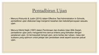 pentadbiran ujian/ Principles of test administration | PPTX