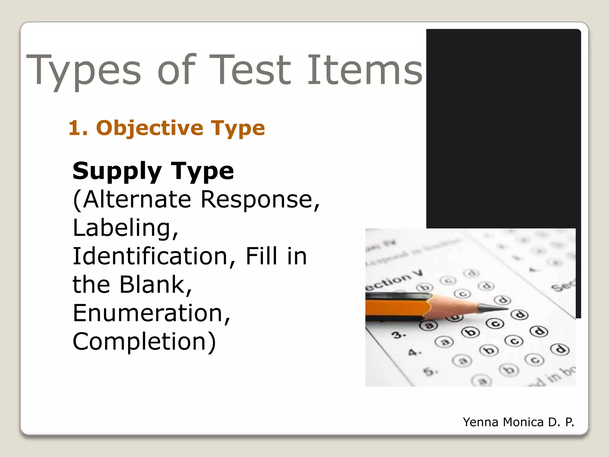 Principles of Test Construction 1 | PPTX