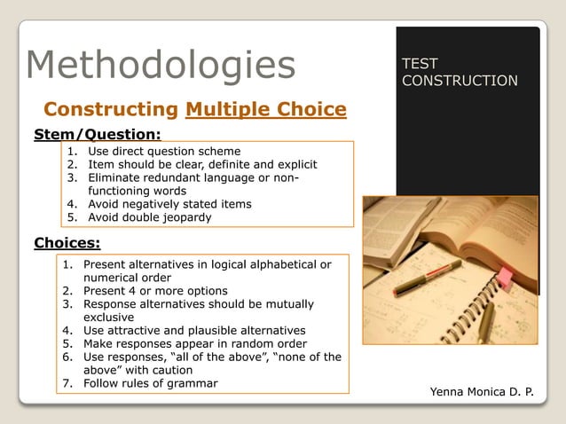 Principles of Test Construction 1 | PPTX