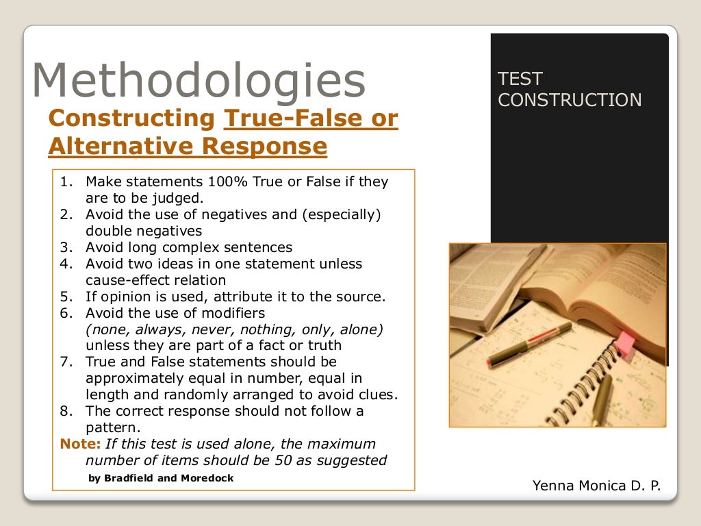 Principles Of Test Construction 1 Principles Of Test Construction 1