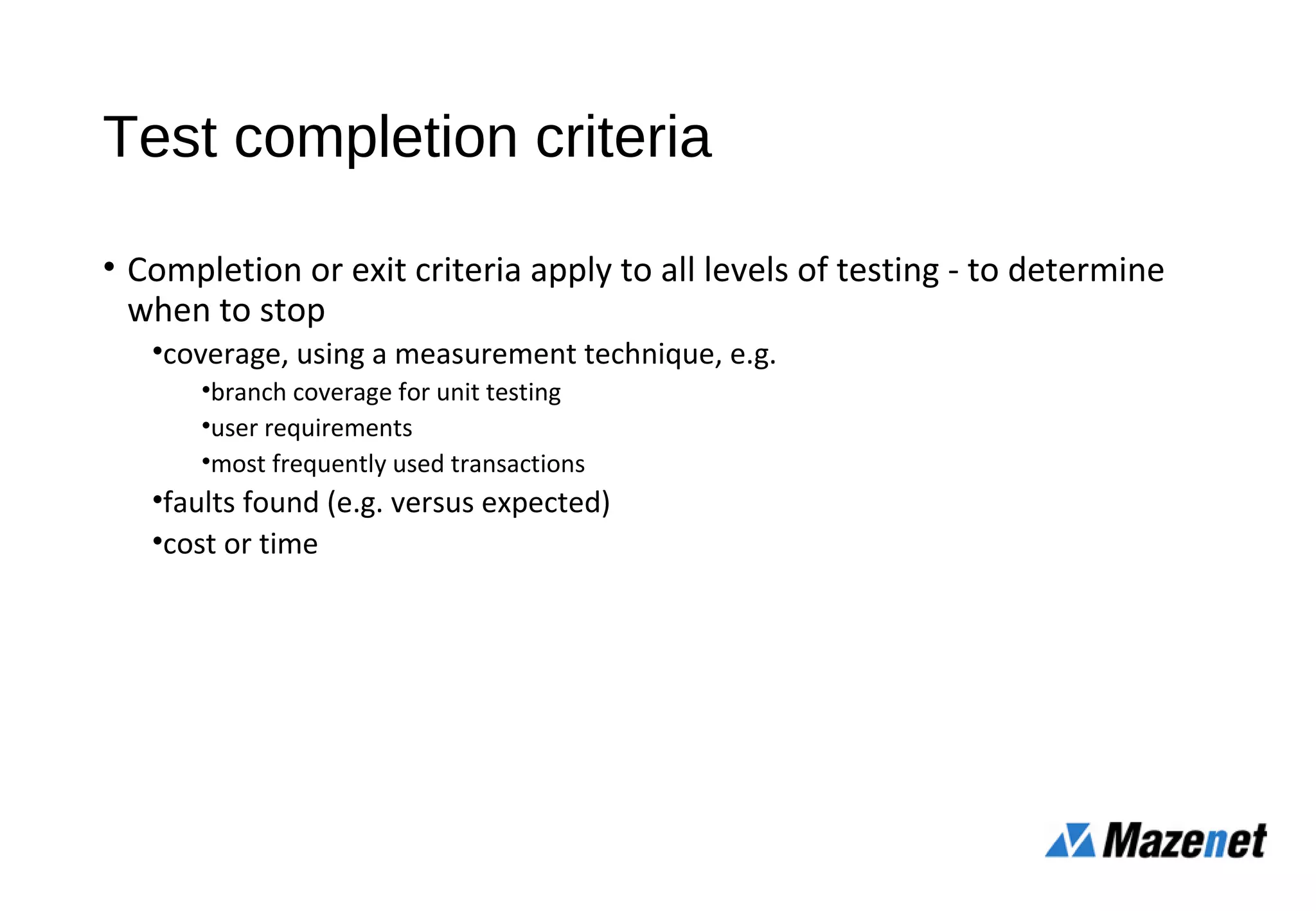 Software Testing Principles Of Testing Mazenet Solution Ppt