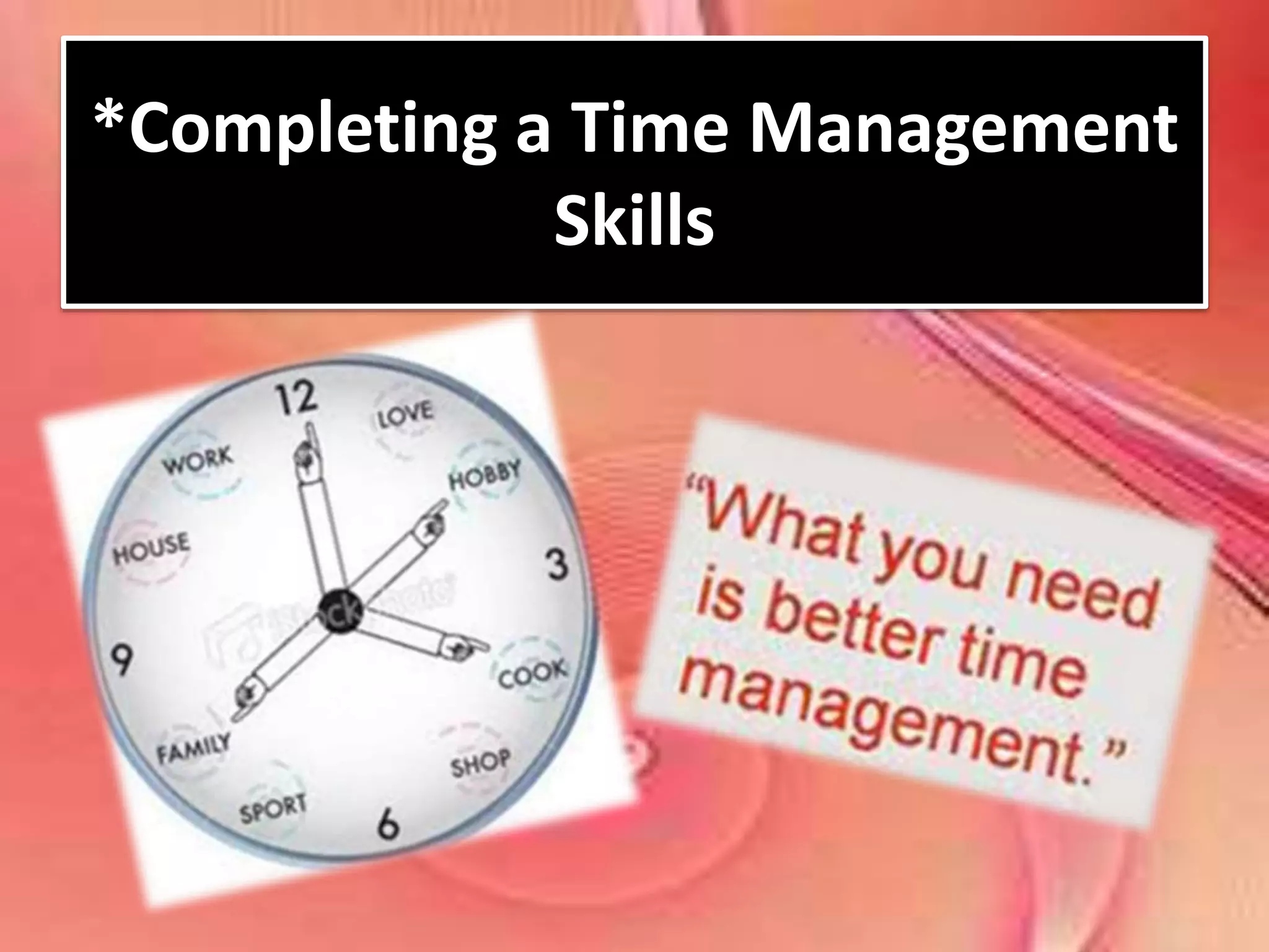 Principles of Time Management | PPTX
