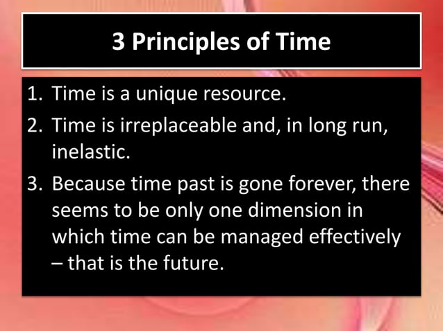 Principles of Time Management | PPTX