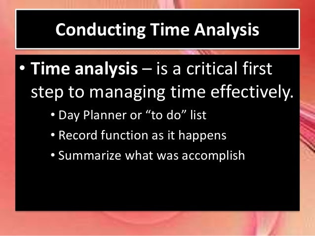 Principles of Time Management