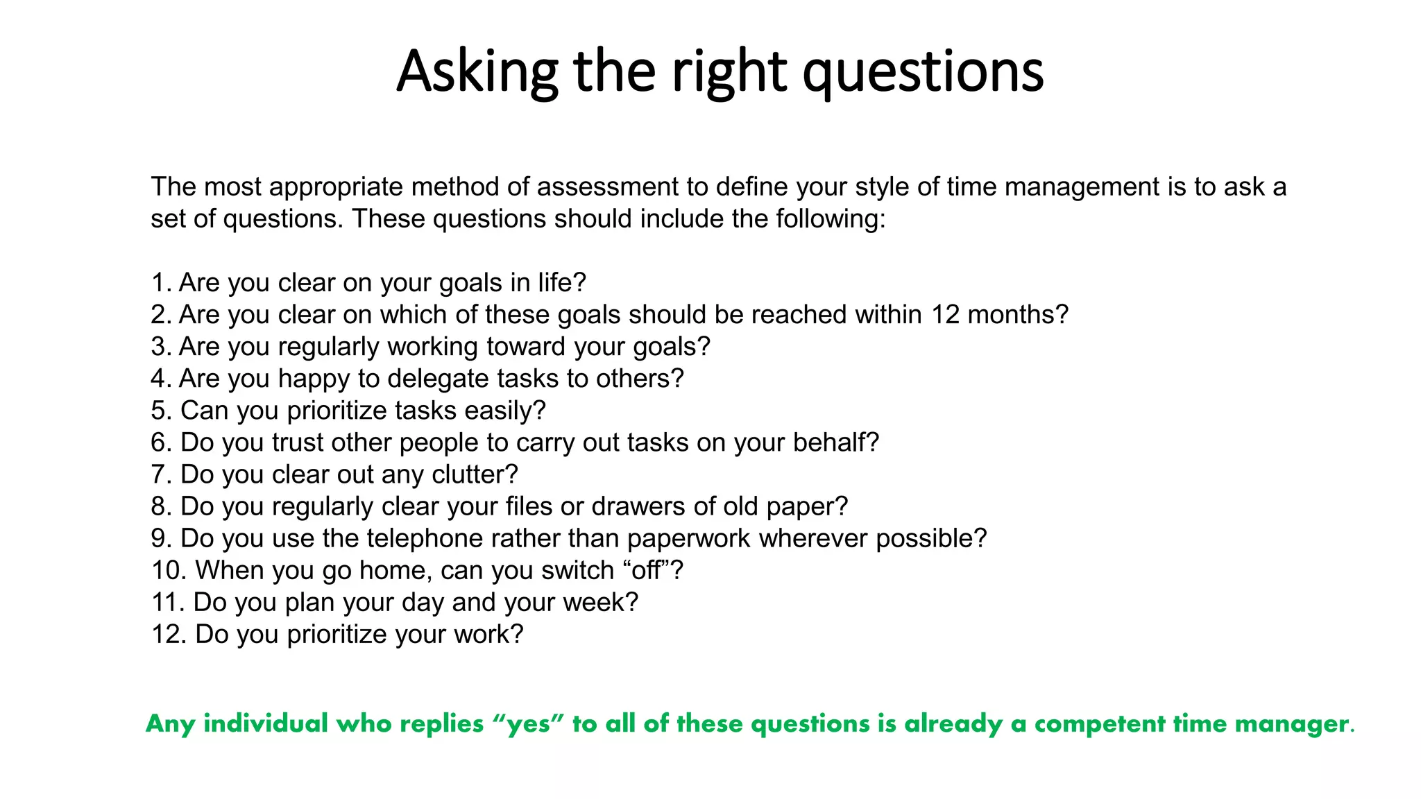 Principles of Time Management | PPTX