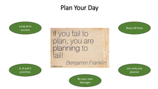 Principles of Time Management | PPTX