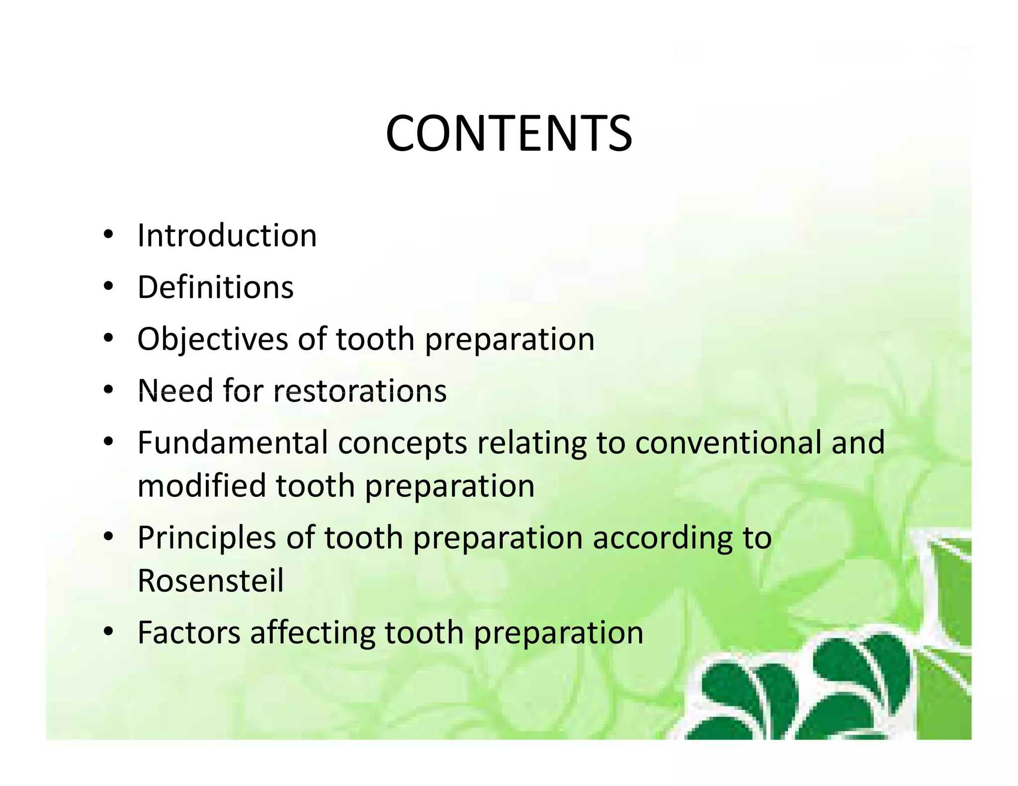 Principles of tooth preparation | PPT