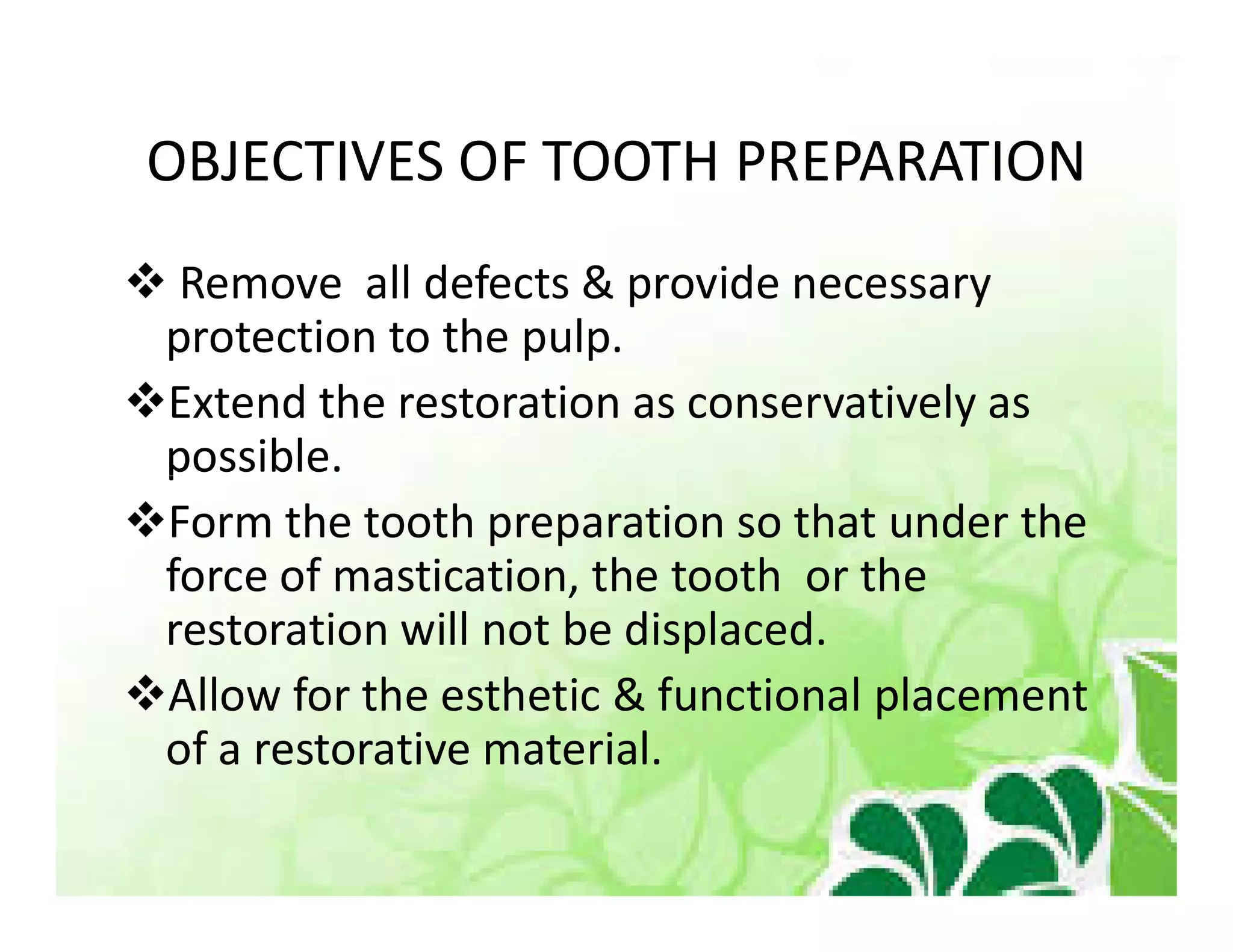 Principles of tooth preparation | PPT