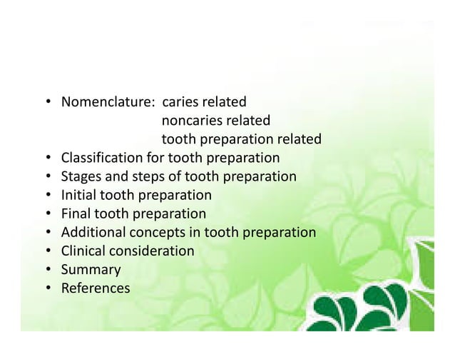 Principles of tooth preparation | PPT
