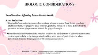 Comprehensive Principles of Tooth Preparation in Prosthodontics | PPTX