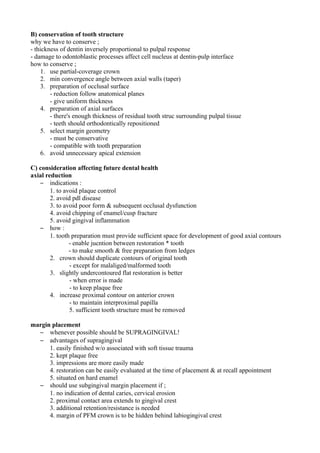 Principles of tooth preparation | PDF
