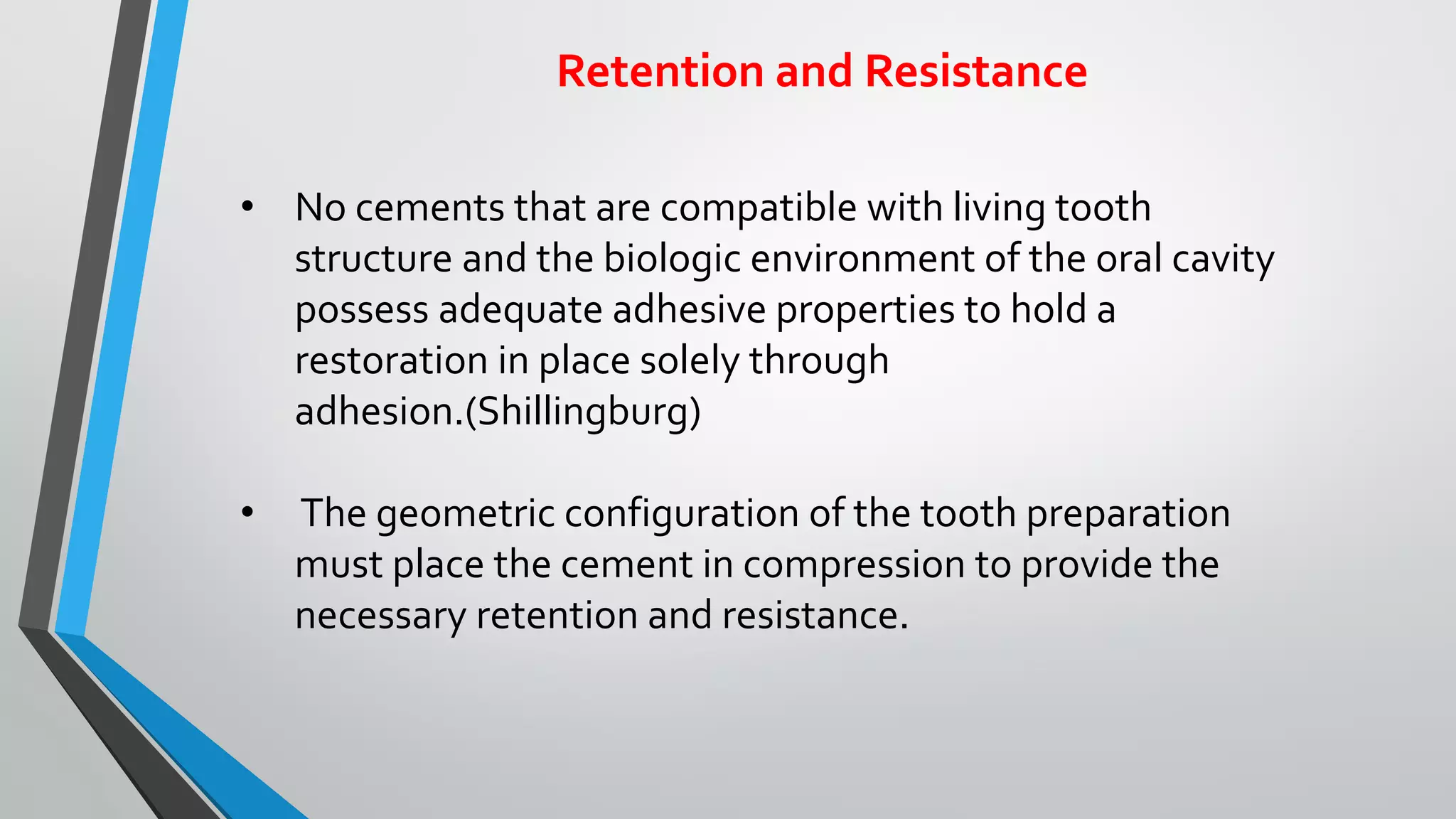 Principles of tooth preparation | PDF