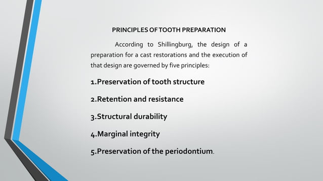 Principles of tooth preparation | PDF