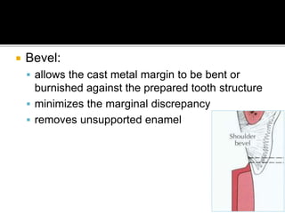 Principles of tooth preparation in Fixed Partial Dentures | PPTX