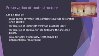 Principles of tooth preparation | PPTX