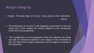 Principles of tooth preparation | PPTX