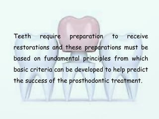 Principles of tooth preparation | PPTX